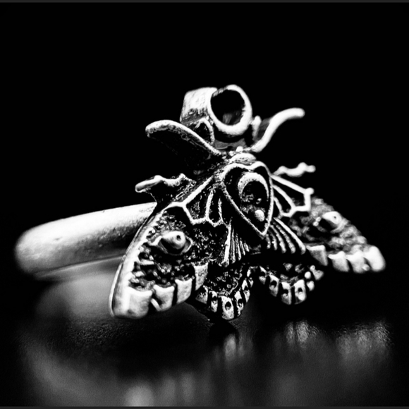 Handmade | Jewelry | Celestial Moth Ring Wiccan Creature Gothic Jewelry ...